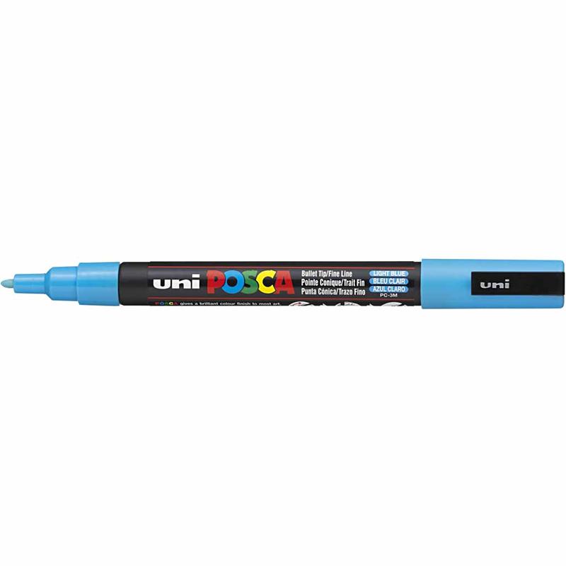 Posca Marker Fine Bullet Light Blue - Pyssel & Scrapbooking
