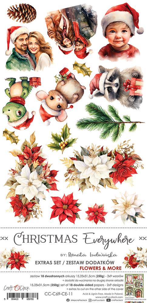 Paper Pack Extra Set - Craft O Clock - Christmas Everywhere