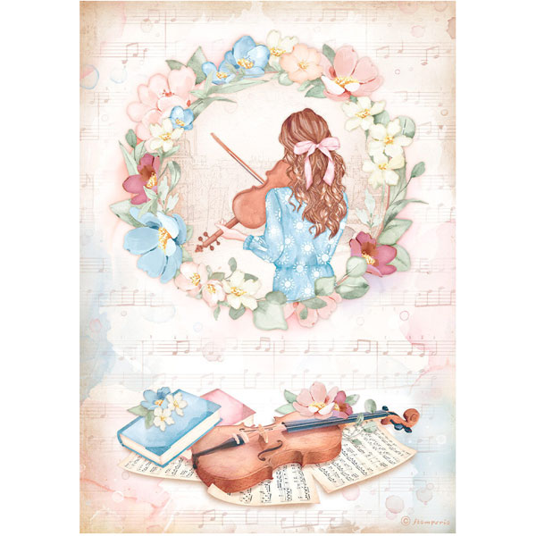 Decoupage Papper Stamperia - Oh la la - Violin
