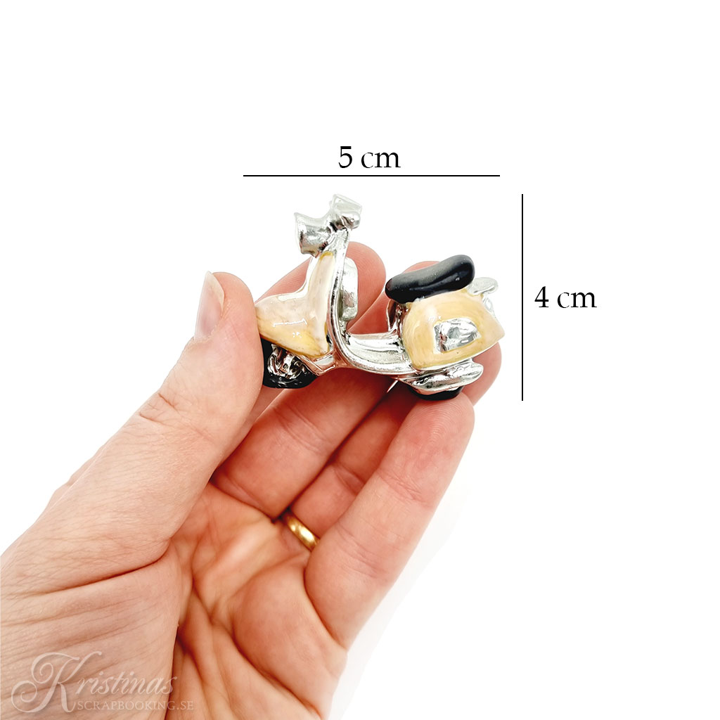 Miniatyr Moped Vit - Köp Online - Kristinas Scrapbooking