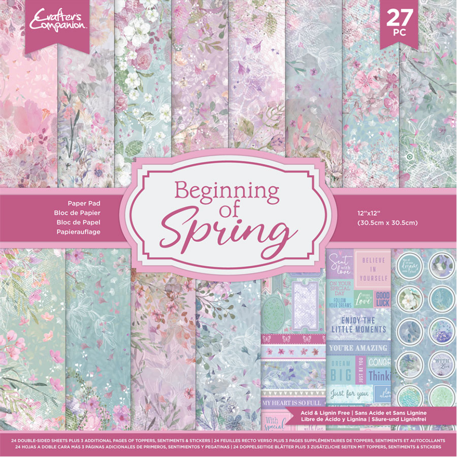 Paper Pad Pearlescent 12x12 - Crafter's Companion - Beginning of Spring