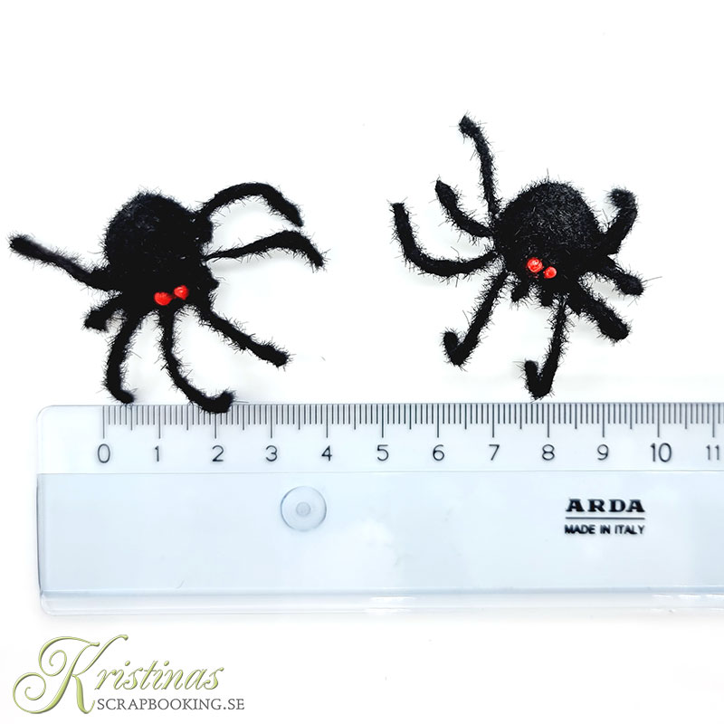 Spindel - Halloween Dekoration - 4 cm - 2 st - Höstpyssel ...