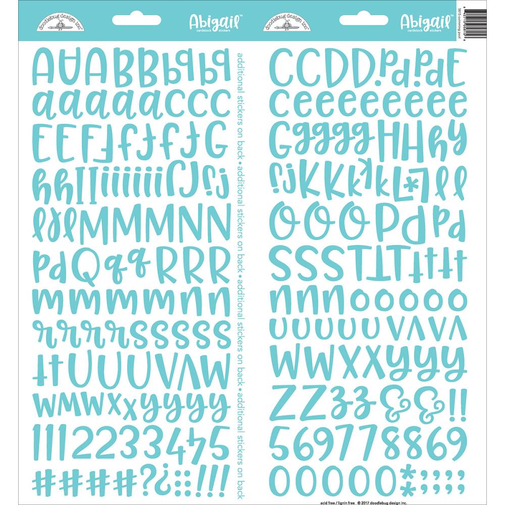 Alfabet Stickers Doodlebug Abigail Font Swimming Pool