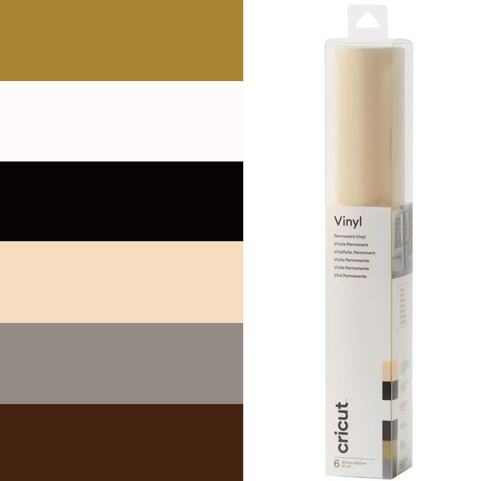 Skin Tone Color Code Cricut Vinyl Sampler, Skin Tone - Permanent (10 Ct ...